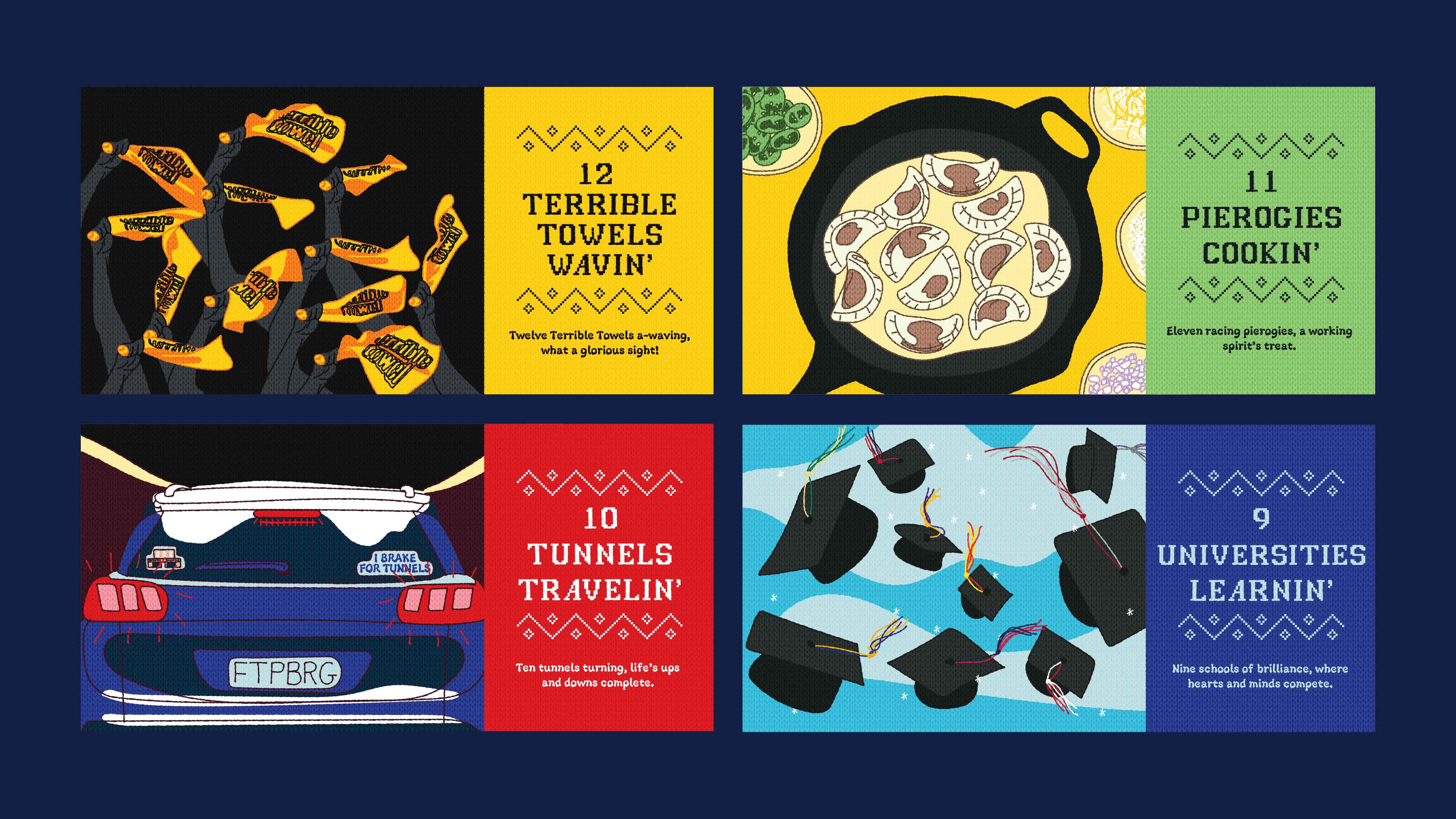 Wall-to-Wall Studios Designs 12 Days of Yinzmas for Pittsburgh Downtown Partnership | Wall-to ...